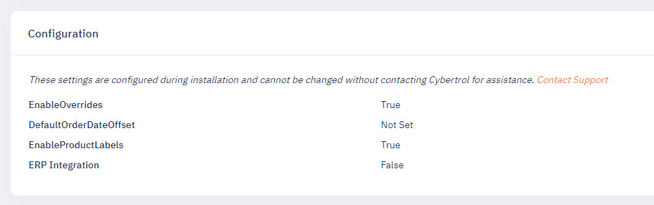 Global Configuration - PalletWorks User Guide